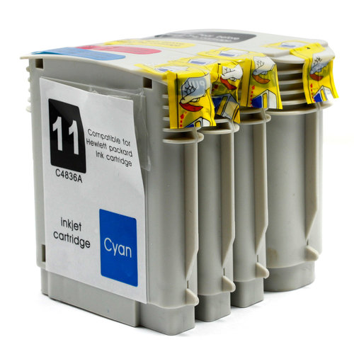 Remanufactured HP 10 HP 11 Black and Color Ink Cartridge Combo High Yield