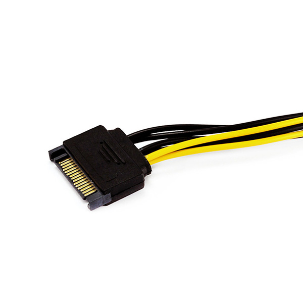 8inch SATA 15pin to 6pin PCI Express Card Power Cable - Monoprice