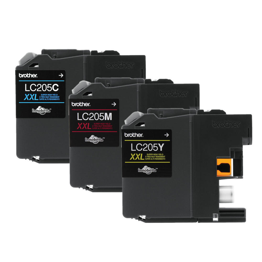 Brother LC205 3PKS Original TriColour Ink Cartridge Combo Extra High Yield