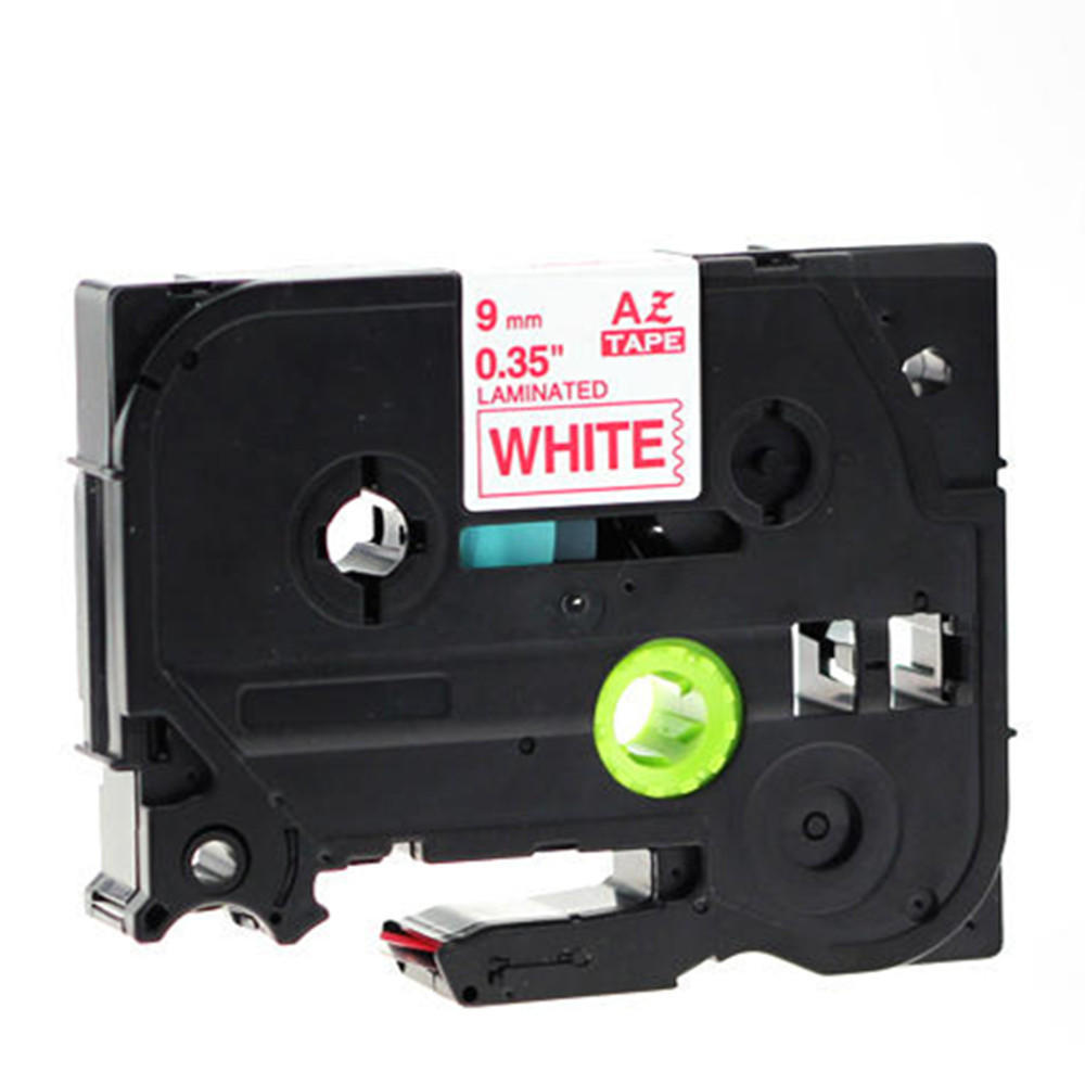 Brother TZe-222 Label Tape , 9mm(0.35"), Red on White, Tape for P-touch ...