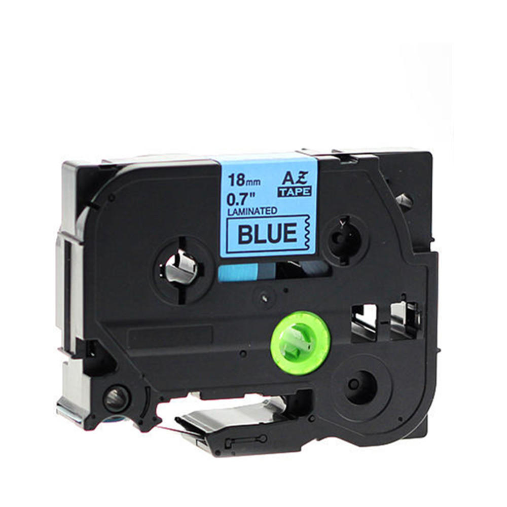 Brother TZe-541 Label Tape, 18mm (0.7") , Black on Blue, Tape for P ...