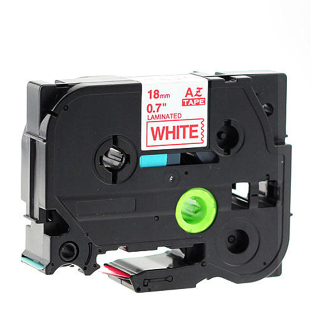 Brother TZe-242 Label Tape, 18mm x 8m (0.7" x 26.2 ft), Red on White ...
