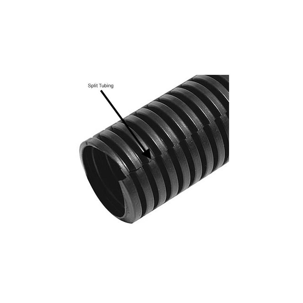 Corrugated Black Split Loom 100 ft 2 inch