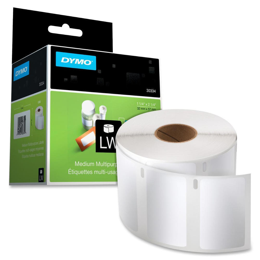 DYMO 30334 Original LabelWriter Multi-Purpose Labels, Black on White