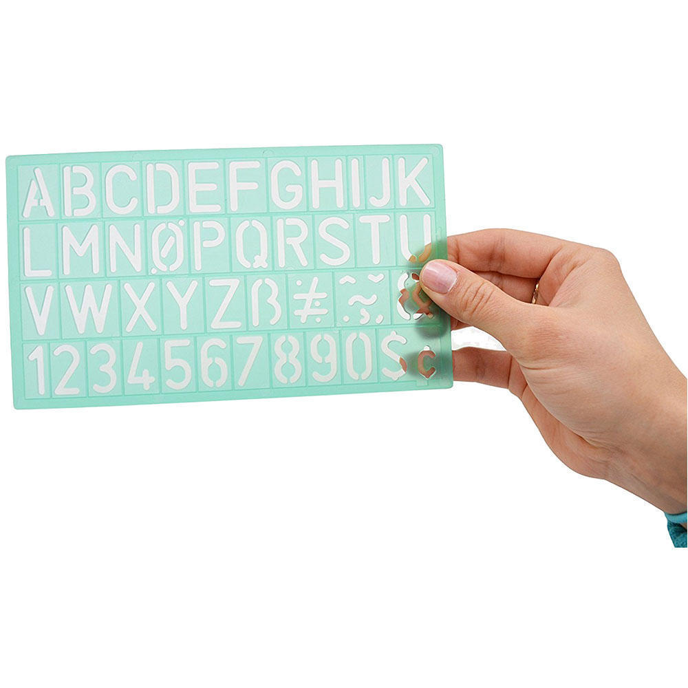 Westcott® C-Thru 4 Piece Plastic Lettering Stencil Guide Set , 386482