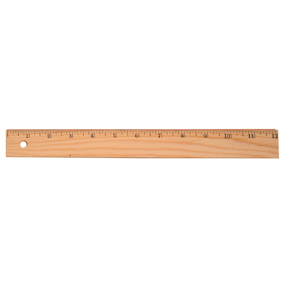 Westcott Wooden Ruler Plain Edge, 30cm / 12"