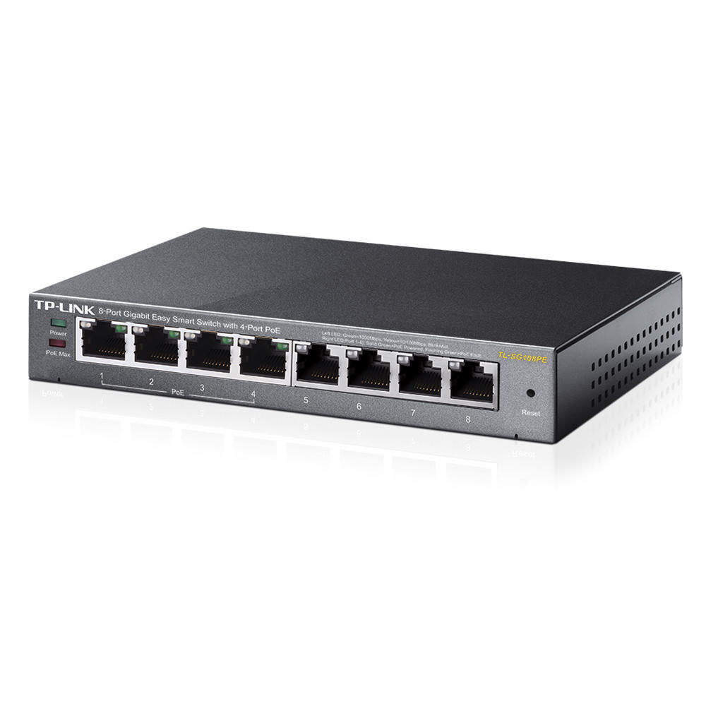 8-Port Gigabit Easy Smart Switch with 4-Port PoE - TP-LINK®