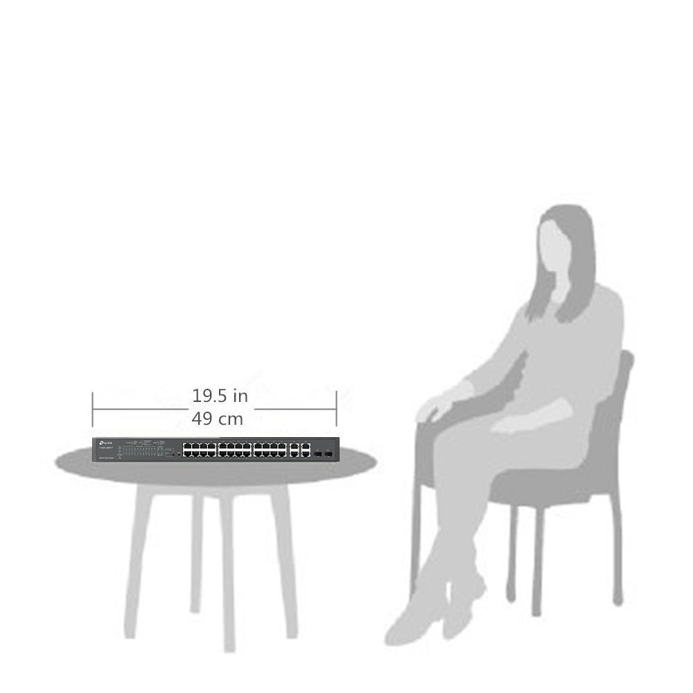 24-Port 10/100Mbps + 4-Port Gigabit Smart PoE+ Switch - TP-LINK®