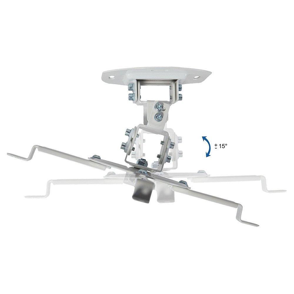 Universal Adjustable White Ceiling Projector Mount Tilt and Swivel ...
