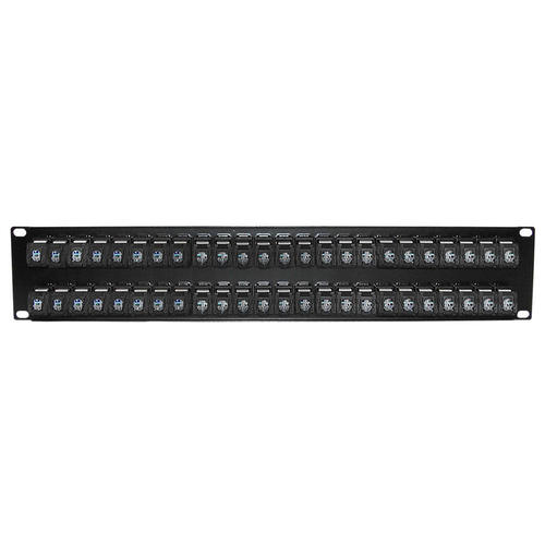 48-Port Cat6A Patch Panel, 19" Rackmount 2U - 110 Punch-Down