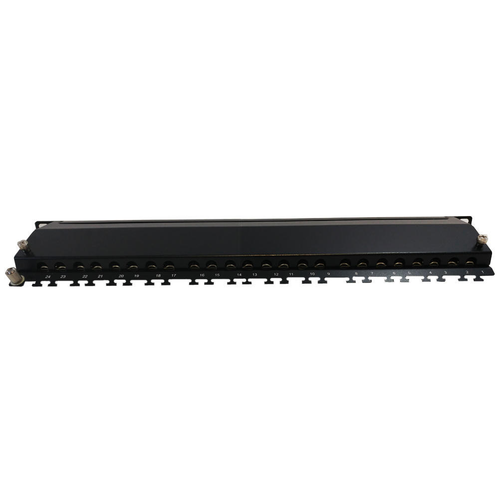 24-Port Cat6A Shielded Patch Panel, 19" Rackmount