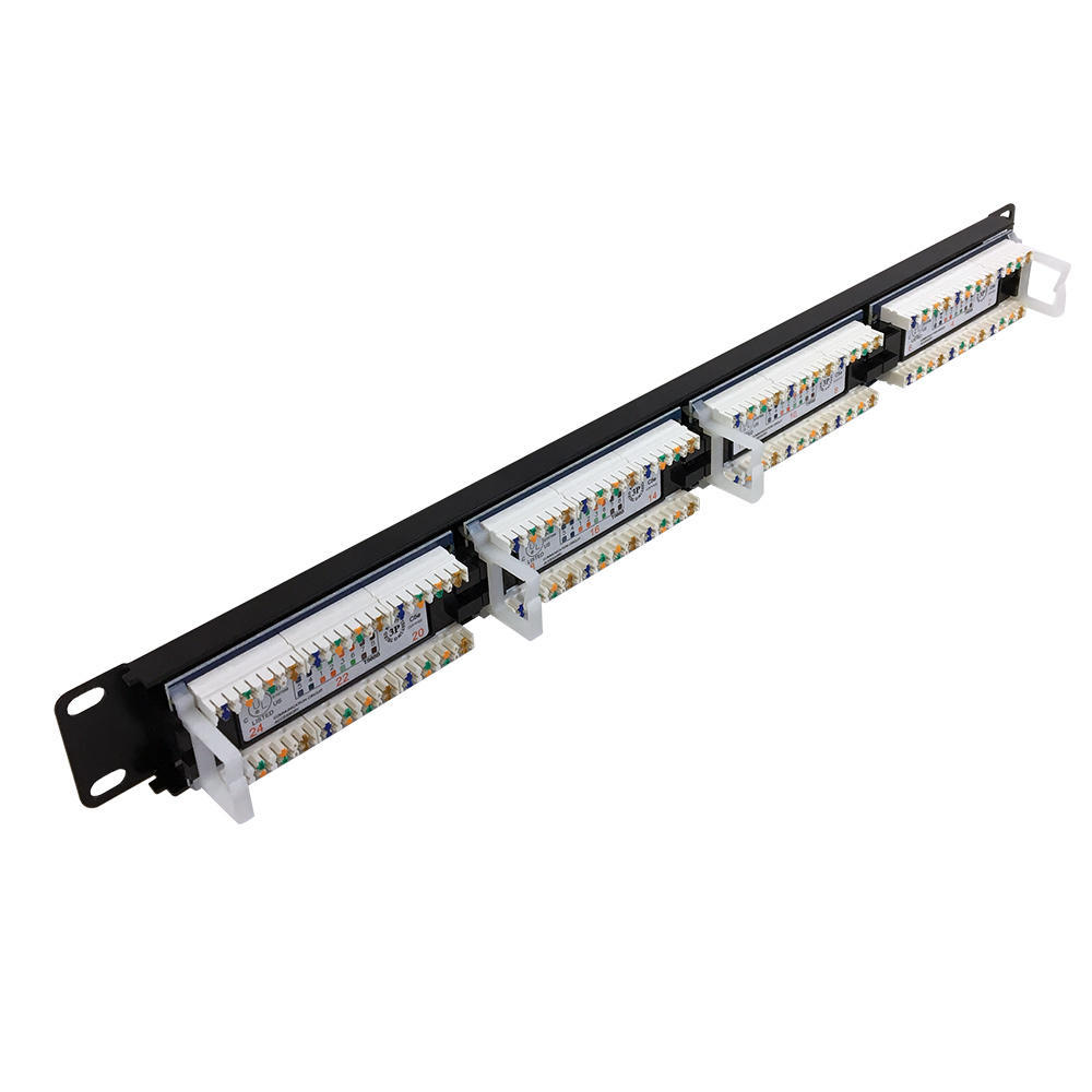 24-Port CAT5e Patch Panel, 19" Rackmount 1U - 110 Punch-Down