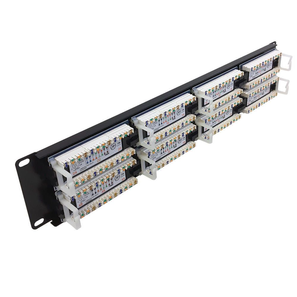 48-Port CAT5e Patch Panel, 19" Rackmount 2U - 110 Punch-Down