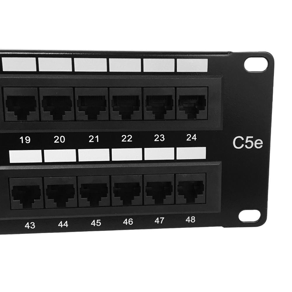 48-Port CAT5e Patch Panel, 19" Rackmount 2U - 110 Punch-Down