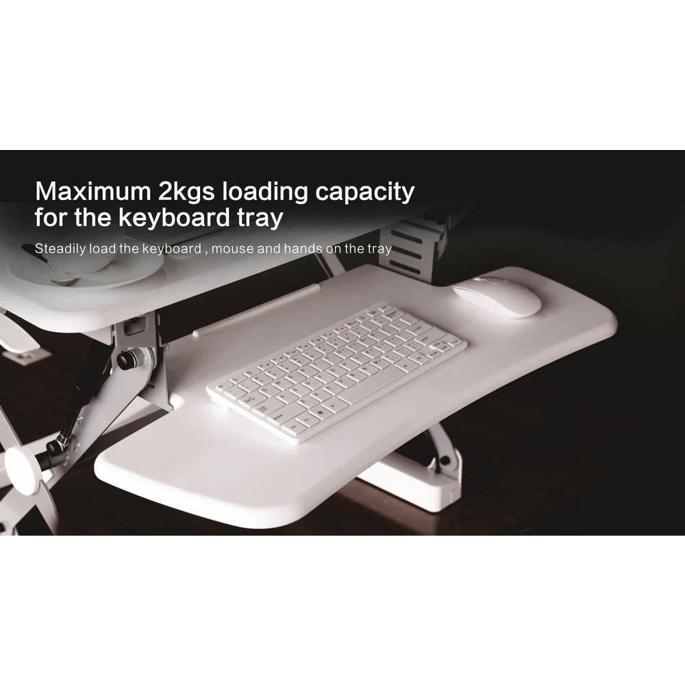 Sit Standing Height Adjustable Desk Ergo Riser + Ergonomic Foot Rocker ...