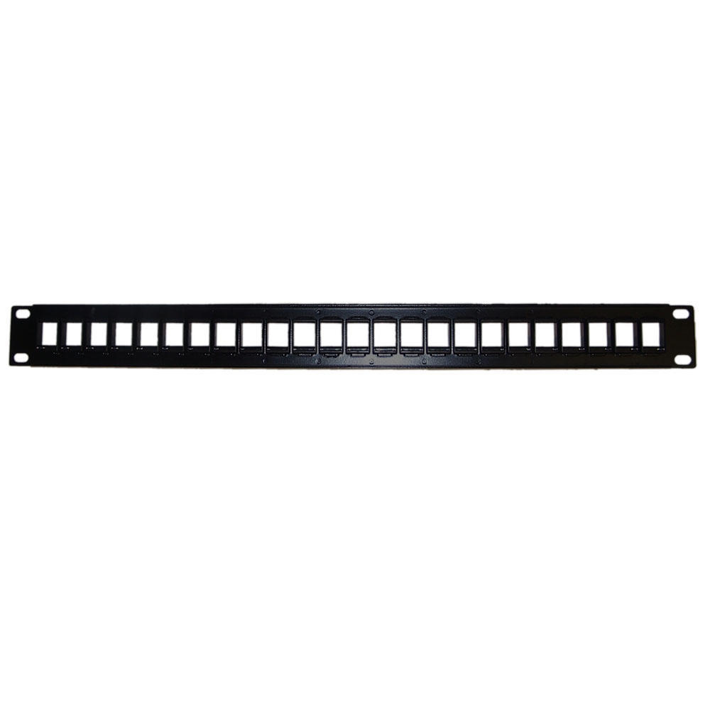 24-port Keystone Patch Panel, 19" Rackmount 1U - Unloaded