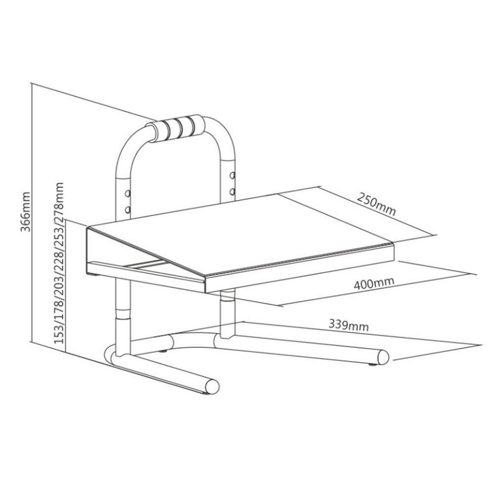 Heavy-Duty Height Adjustable Ergonomic Free-Standing Footrest Platform ...