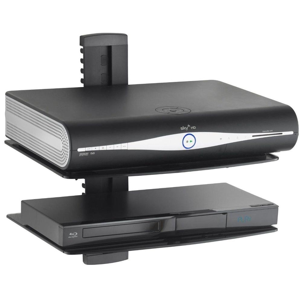 Electronic Component Glass Shelf Wall Mount Bracket with Cable ...