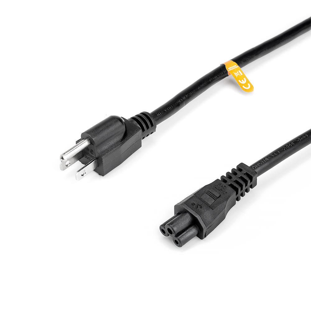 6Ft 18AWG Grounded Notebook/Laptop NEMA 5-15P to IEC 60320 C5 3 Pin ...