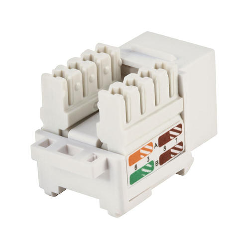 Cat5e Punch Down Keystone Jack - White - PrimeCables®