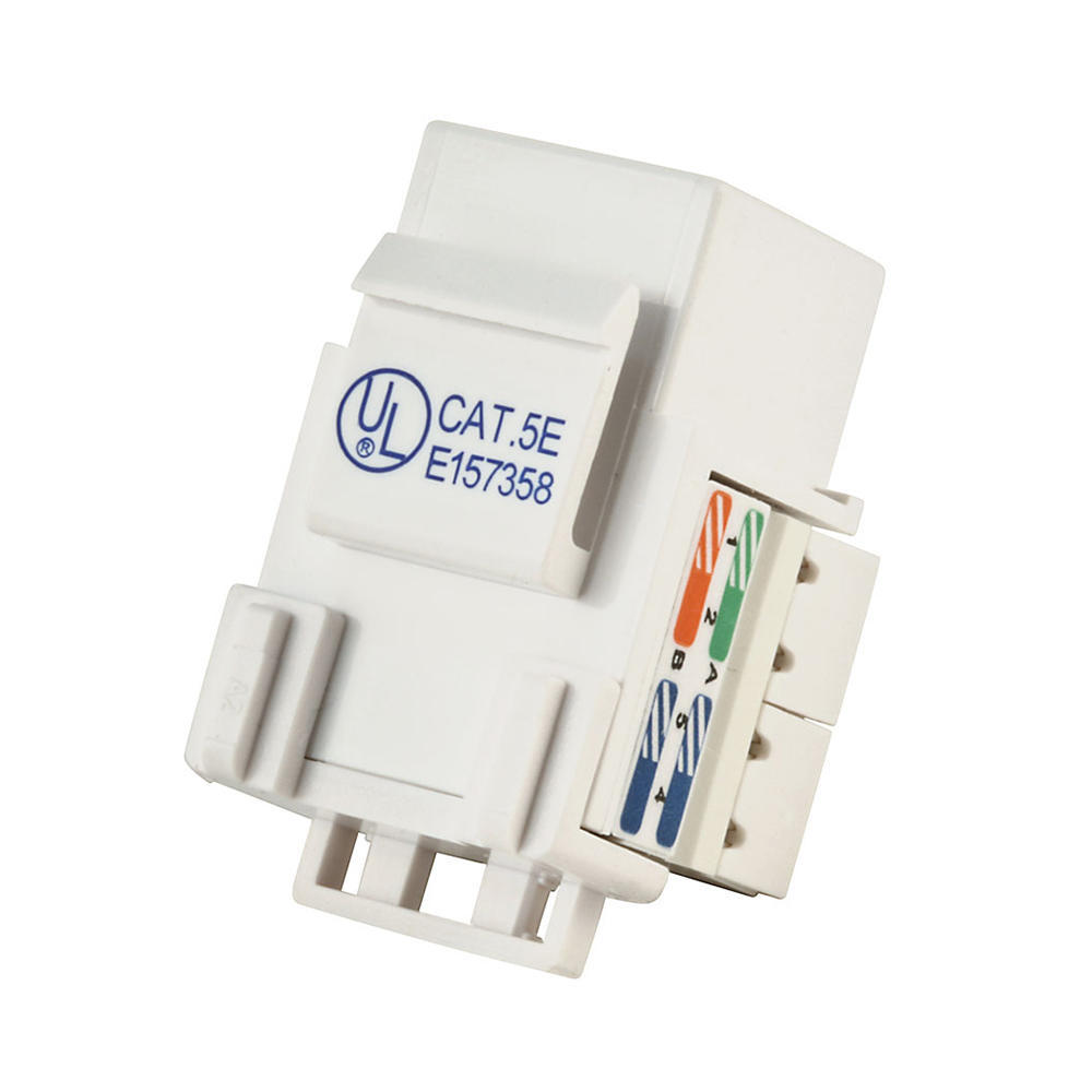 Cat5e Punch Down Keystone Jack - White - PrimeCables®