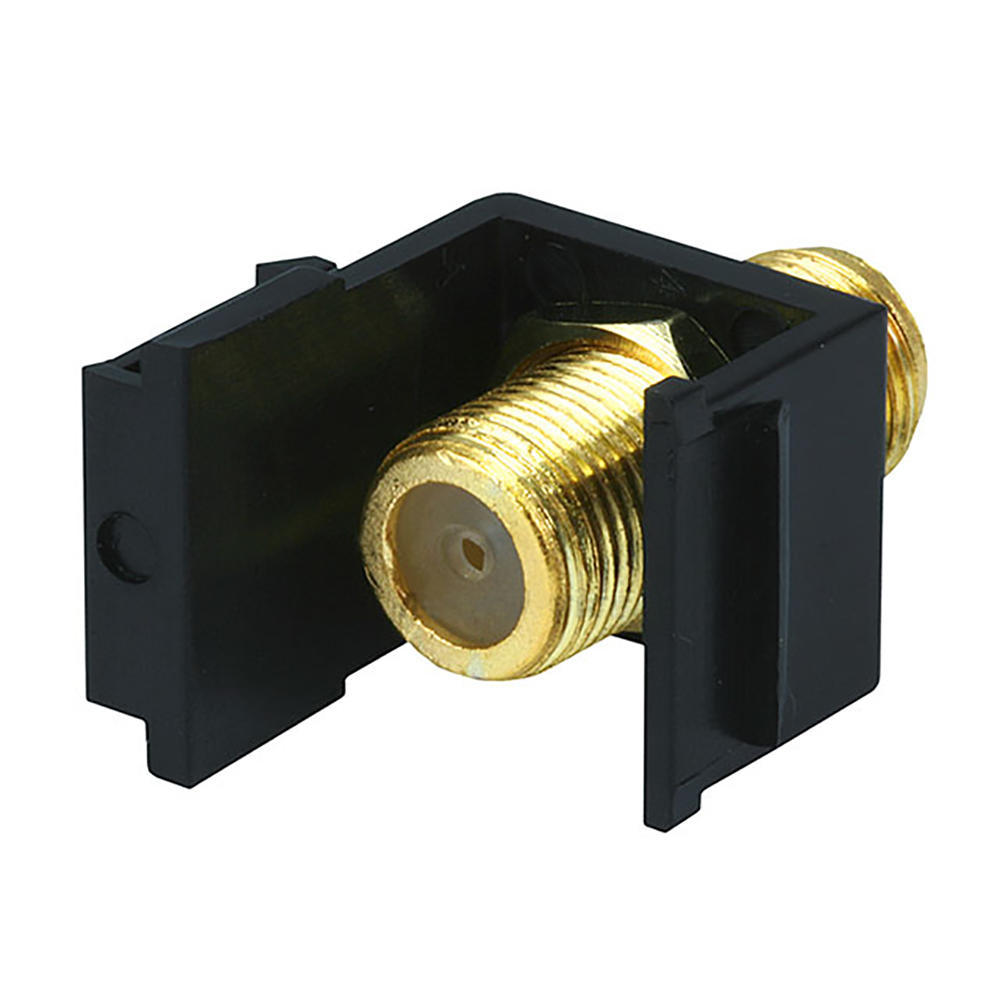 Modular F Type Keystone Jack - Black - Monoprice®