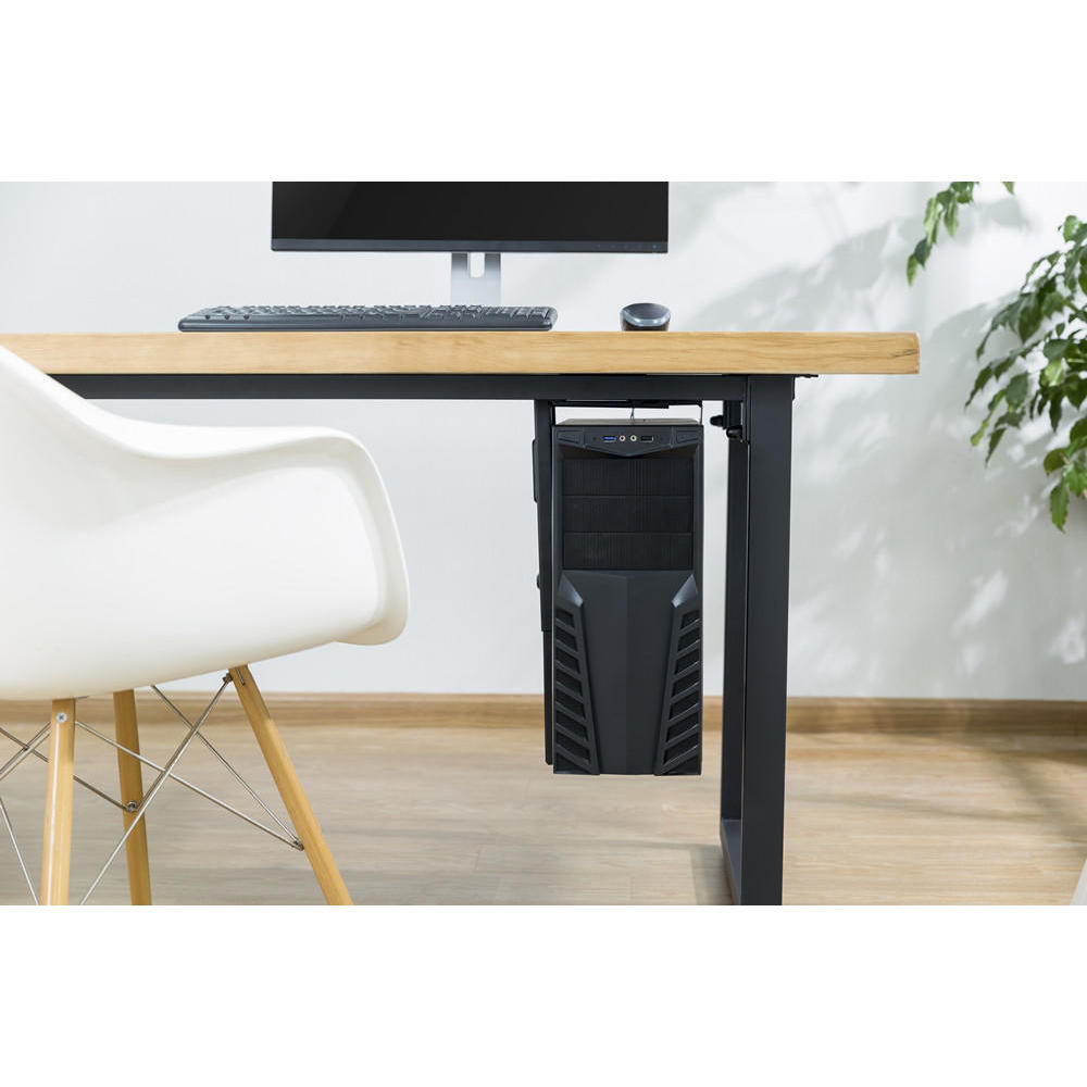 Adjustable CPU Stand for Under Desk or Wall - PrimeCables