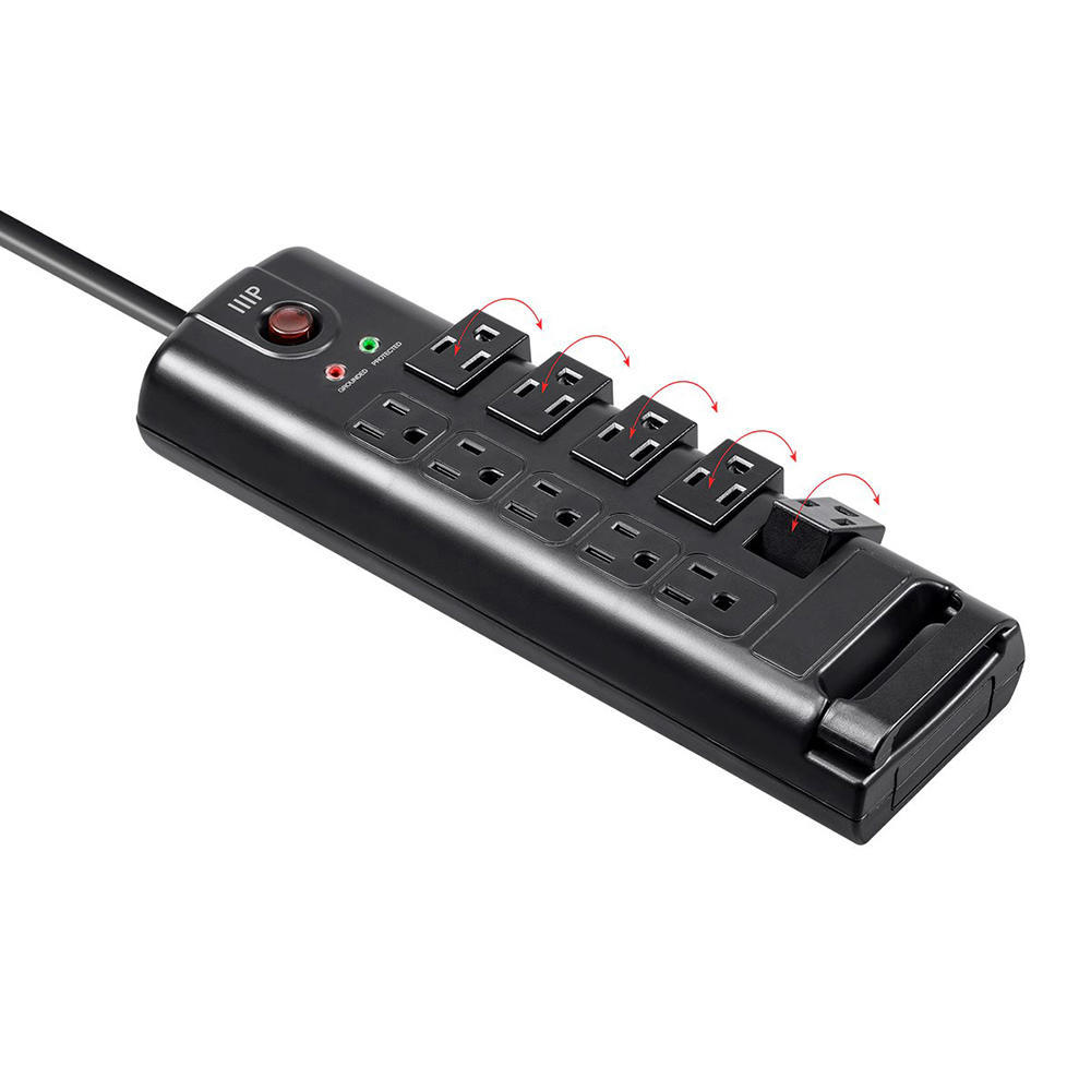 10 Outlet Rotating Power Surge Block 8ft Cord, 2880 Joules - Monoprice®