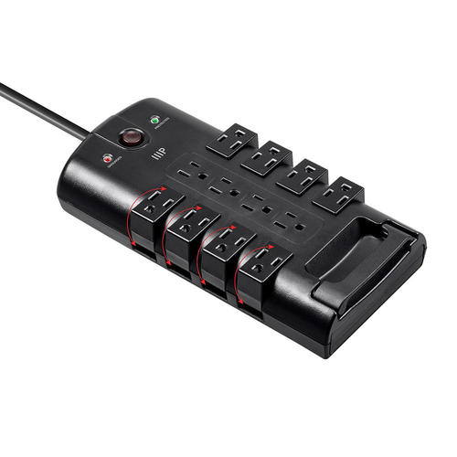 12 Outlet Rotating Power Surge Block 10ft Cord, 4320 Joules - Monoprice®