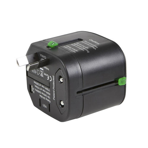Compact Cube Universal Travel Adapter - Black - Monoprice®