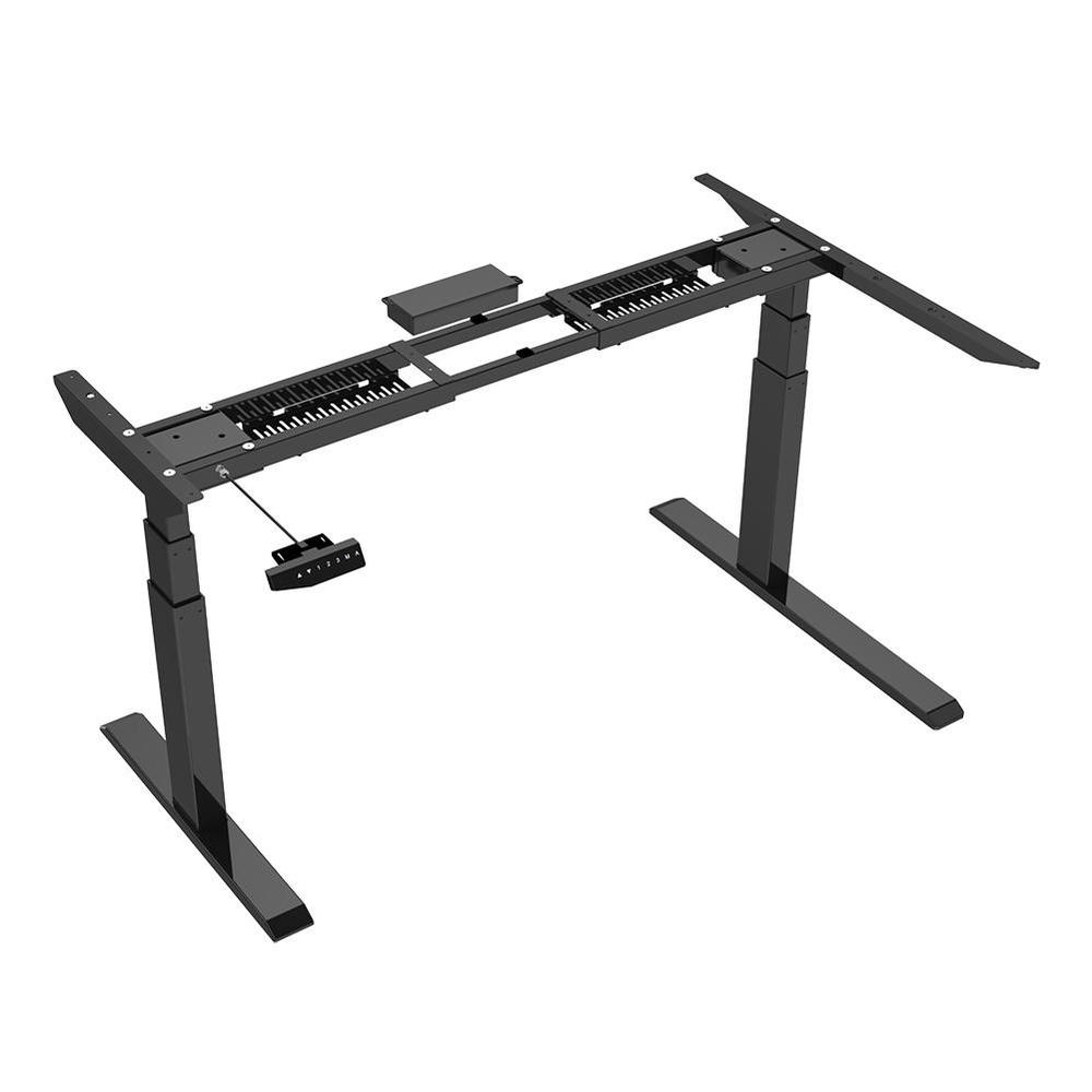 Dual-leg Height Adjustable Electric sit and stand frame for L shape ...