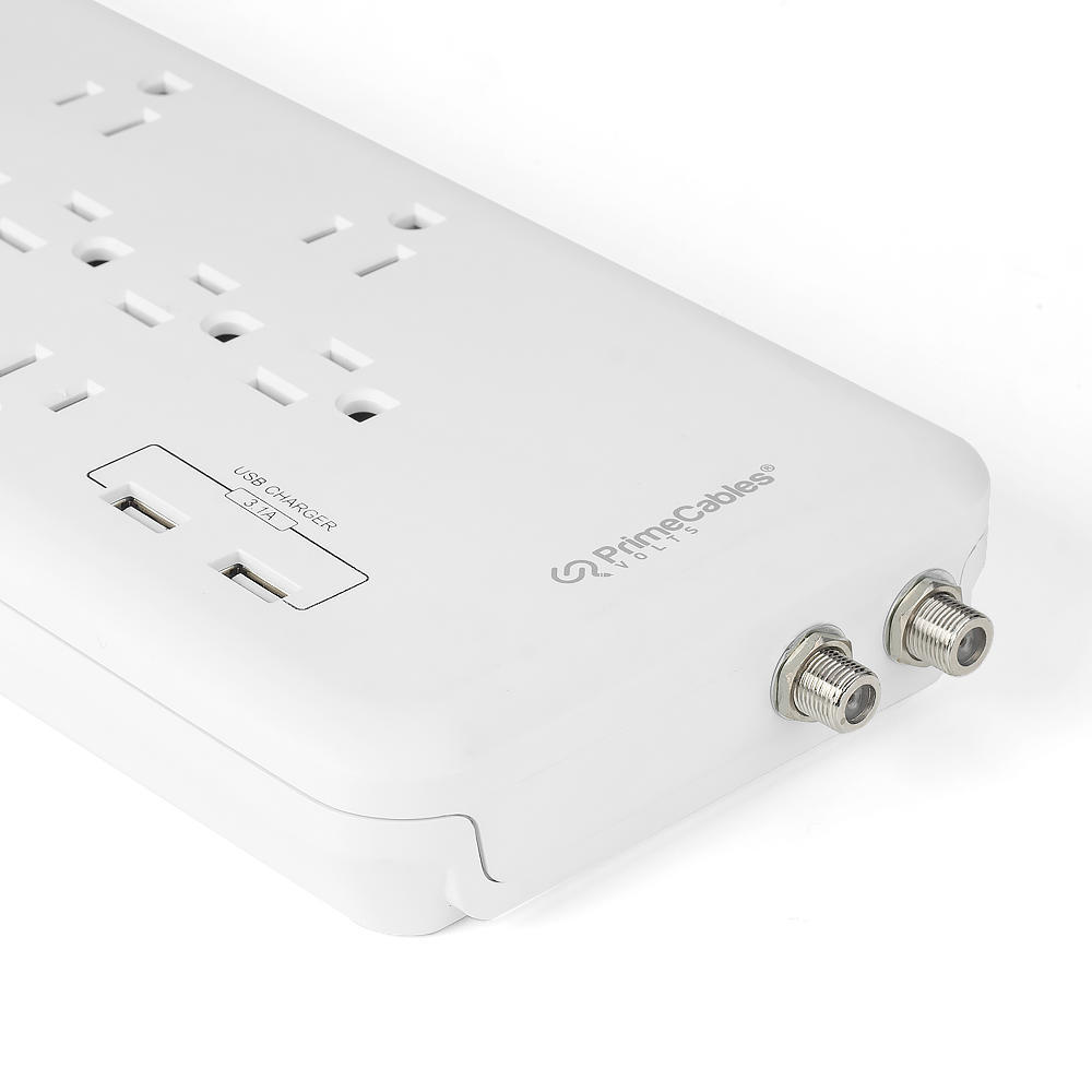 PrimeCables 12-Outlet Power Strip - Surge Protection, 1.8m Cord