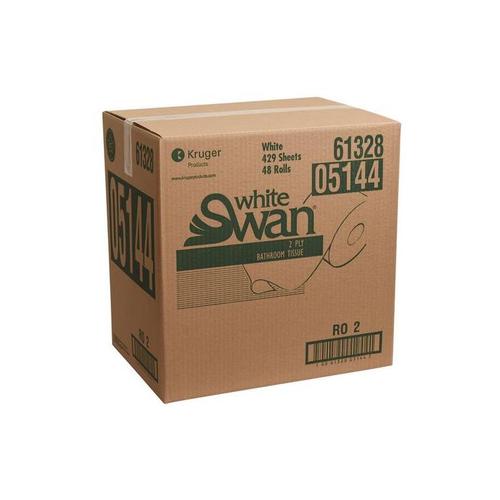 White Swan® 2-Ply Bathroom Tissue, 429 Sheets, 48/Pack