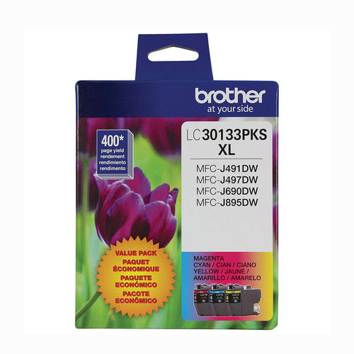 Brother LC30133PKS Colour Ink Cartridge, High Yield, 3/Pack
