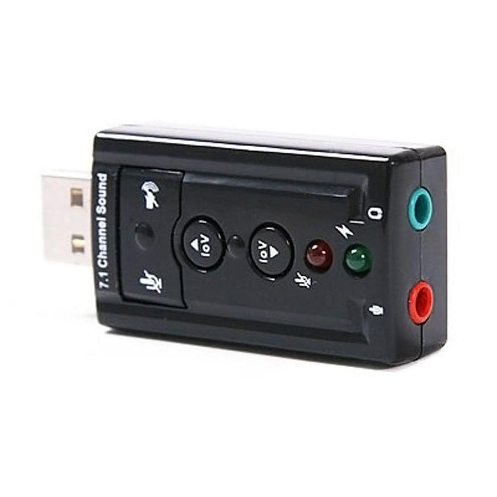 3D 7.1 USB 2.0 Channel Audio External Sound Card Adapter for PC Laptop