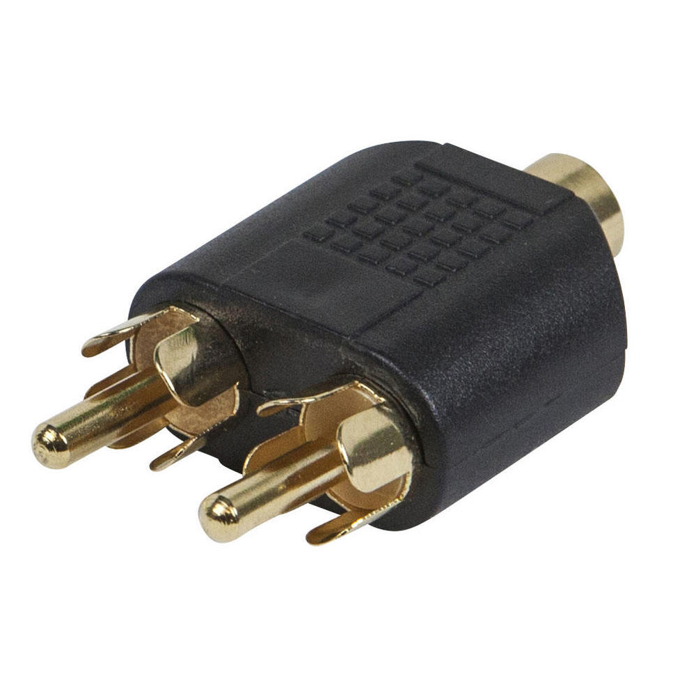 3.5mm TRS Stereo Jack to 2x RCA Plug Splitter Adapter, Gold Plated ...