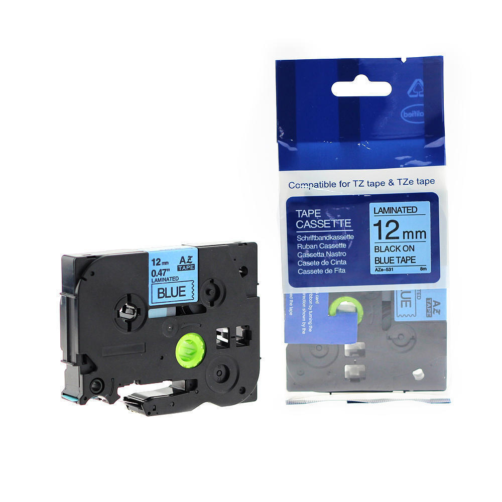 Brother TZe-335, TZe-231, TZe-431, TZe-531, TZe-631 Label Tape, 12mm (0 ...