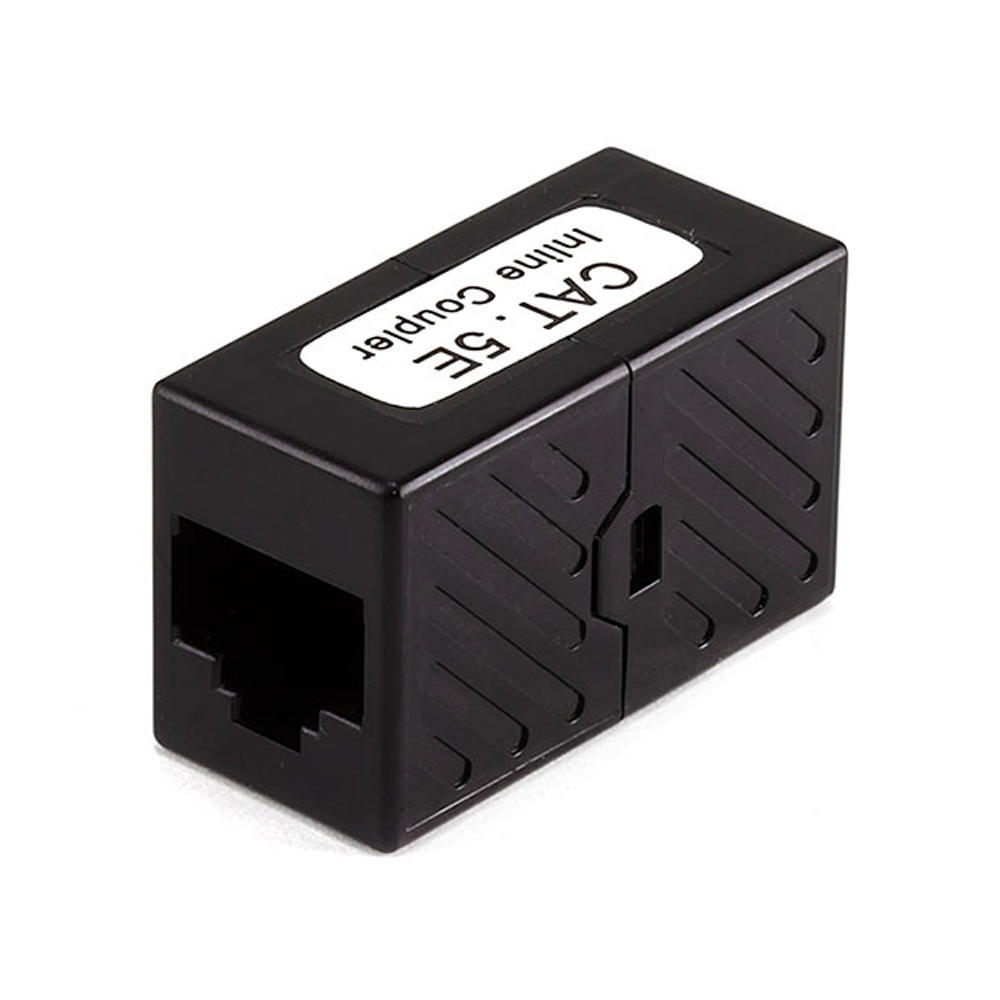 8P8C RJ45 Cat5e Inline Coupler, Black - Monoprice®
