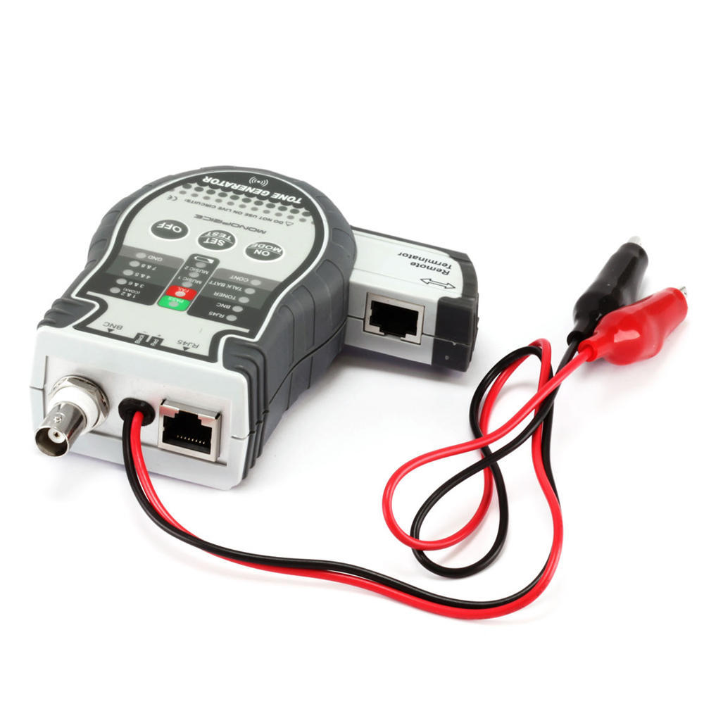 Multifunction RJ-45, BNC, and Speaker Wire Tone Generator, Tracer, Tester