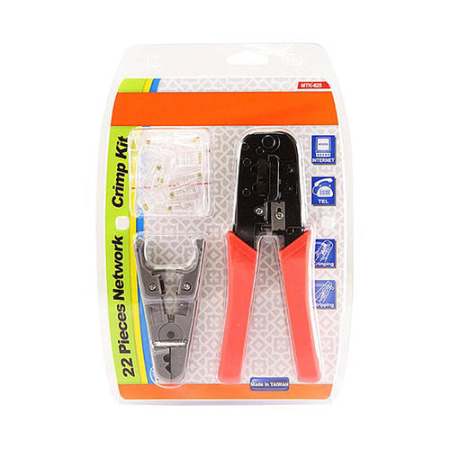 RJ-45/RJ11 Stripping and Crimping Tool Kit with Modular Plugs - Monoprice®