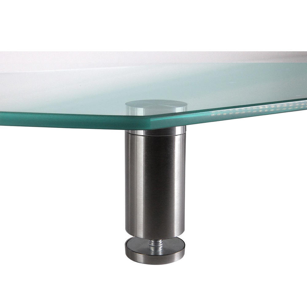 Corner Multimedia Desktop Monitor Stand, Clear Glass - Monoprice®