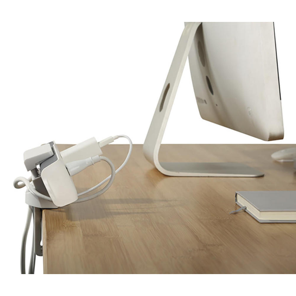 Clamp-On Power Strip Holder with Adjustable Width & Cable Management ...
