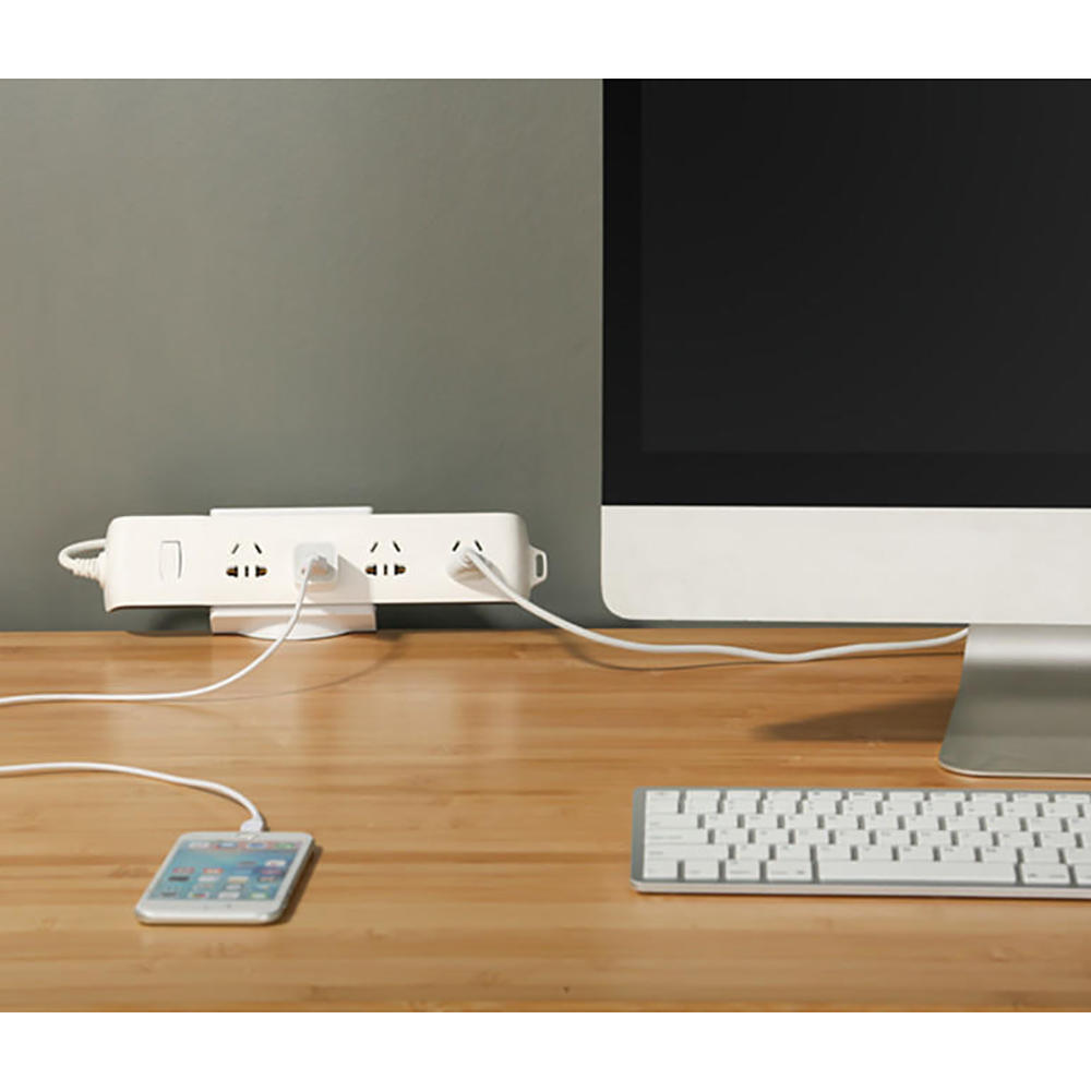 Clamp-On Power Strip Holder with Adjustable Width & Cable Management ...