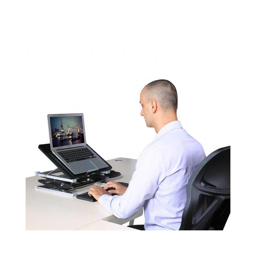 Uncaged Ergonomics Laptop Standing Desk Converter, Extra Tall, w ...