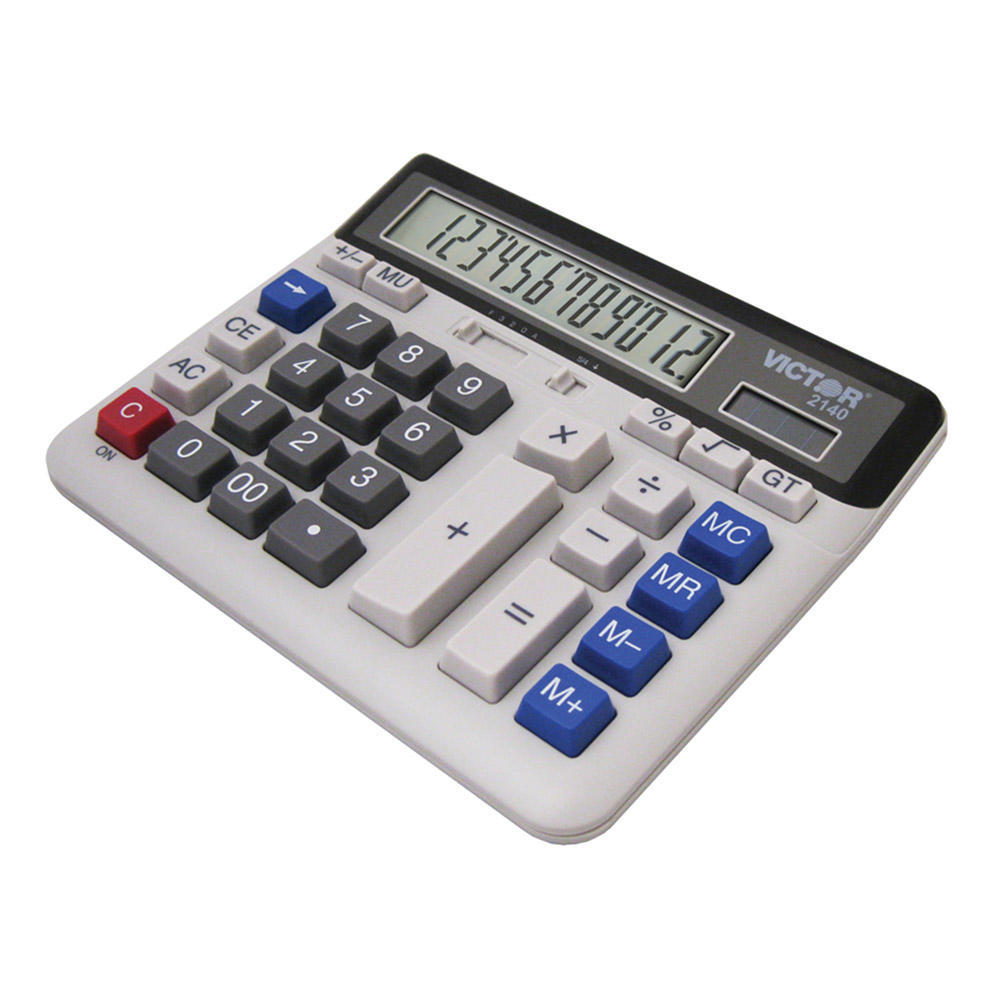 Office Desk Calculator Victor 2140 Desktop Calculator - 12-Digit ...