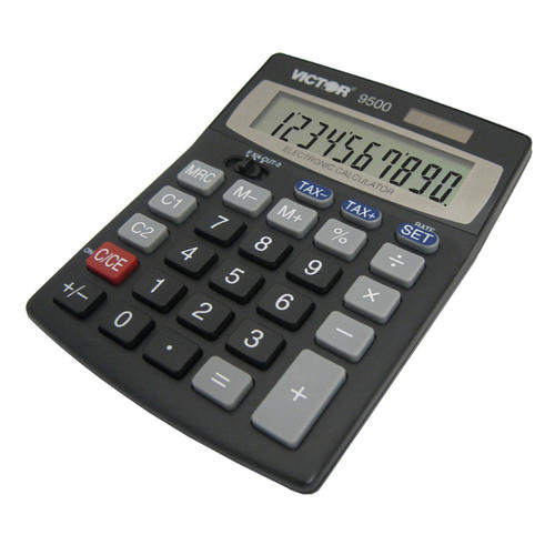 Victor® 9500 Calculateur de bureau à 10 chiffres pour conversion de taxes et de devises