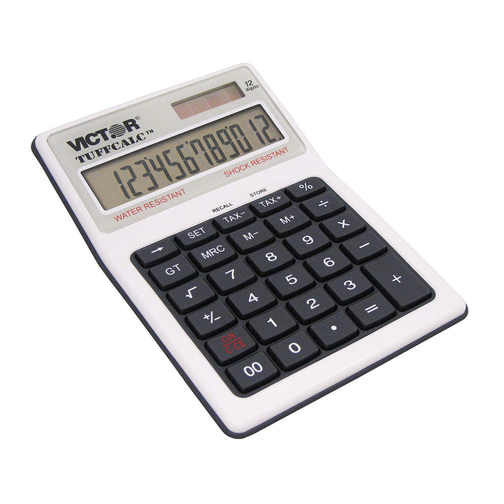 Victor® 99901 Tuff Calc™ 12 Digit Water and Shock Resistant Calculator ...