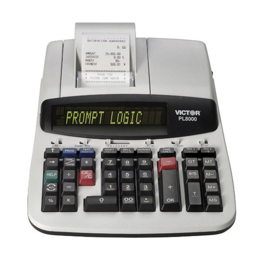 Victor® PL8000 Calculatrice à impression thermique, logique d'invite ...