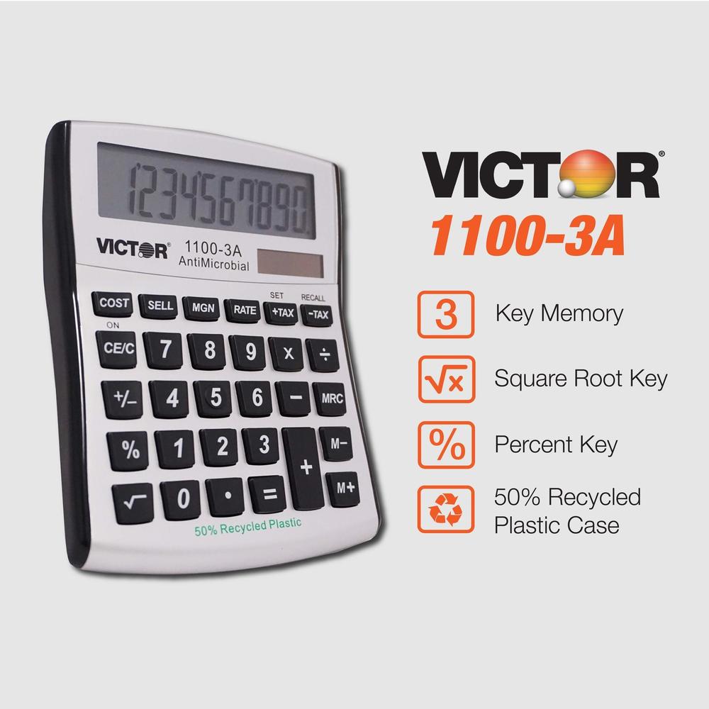 Victor® Calculatrice de bureau à 10 chiffres avec protection ...