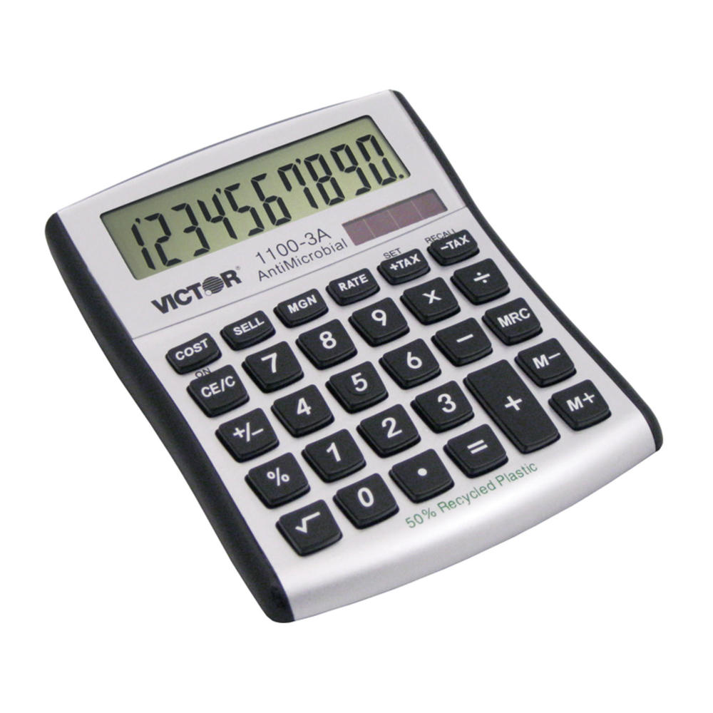 Victor® 10 Digit Desktop Calculator with Built-In AntiMicrobial ...